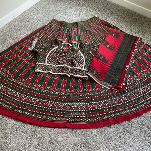 Lehengas | Gamthi Style Real Mirror Work Garba Navratri Chaniya Choli ...